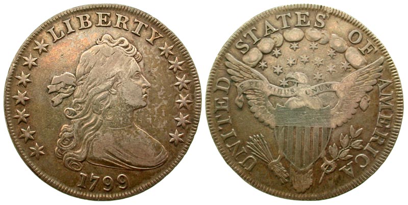 United States of America. 1798-1804. AR Dollar. Draped bust / Heraldic ...
