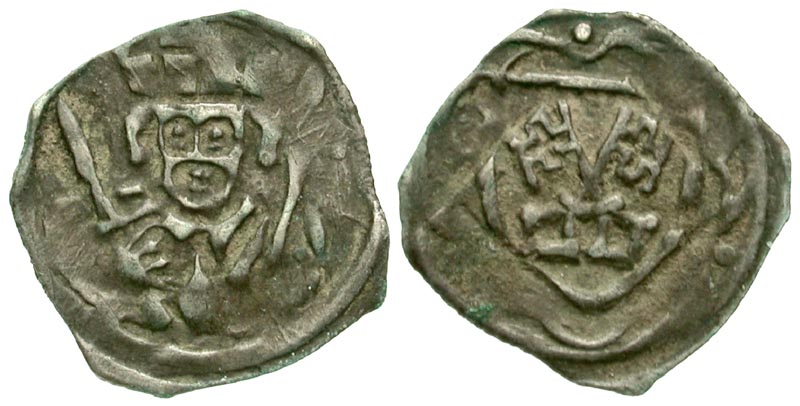 Austria, Regensburg. (Albrecht I?). A.D 1353-1404. AR pfennig ...