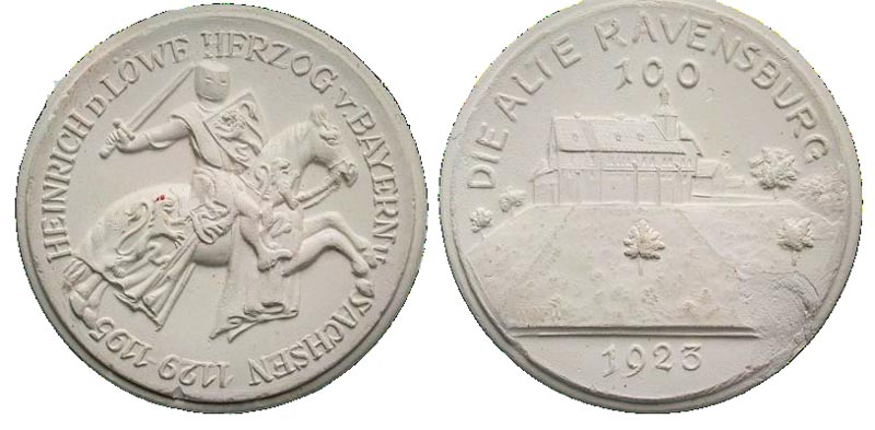 German Notgeld, Ravensburg. 1923. 100 mark, White porcelain notgeld ...