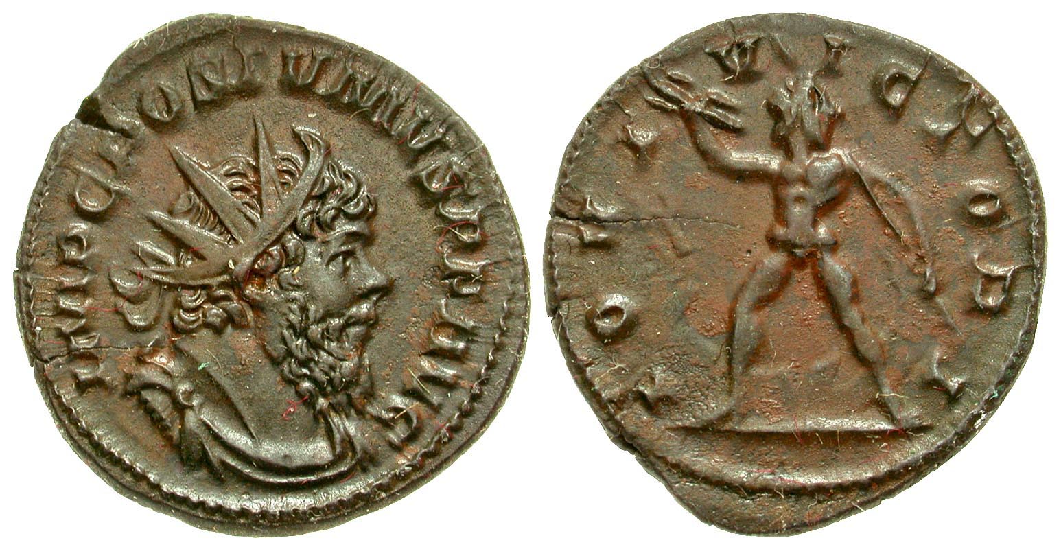 Postumus. Romano-Gallic Emperor, A.D. 260-269. AR antoninianus. Colonia ...