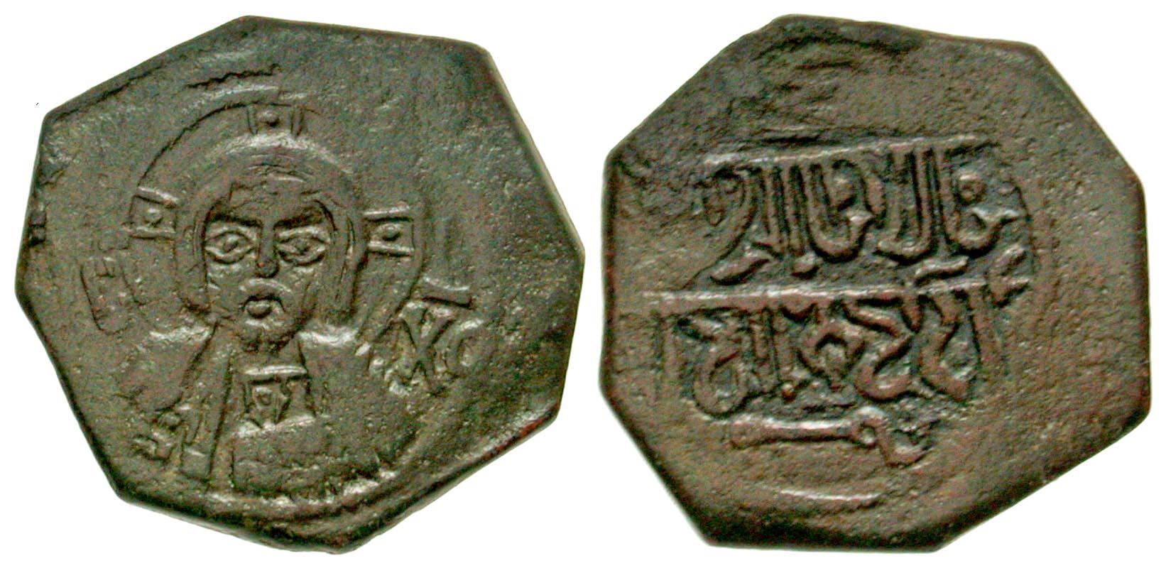 Sicily, Messina. Roger II. 1130-1154. AE 16 follaro. Messina mint ...