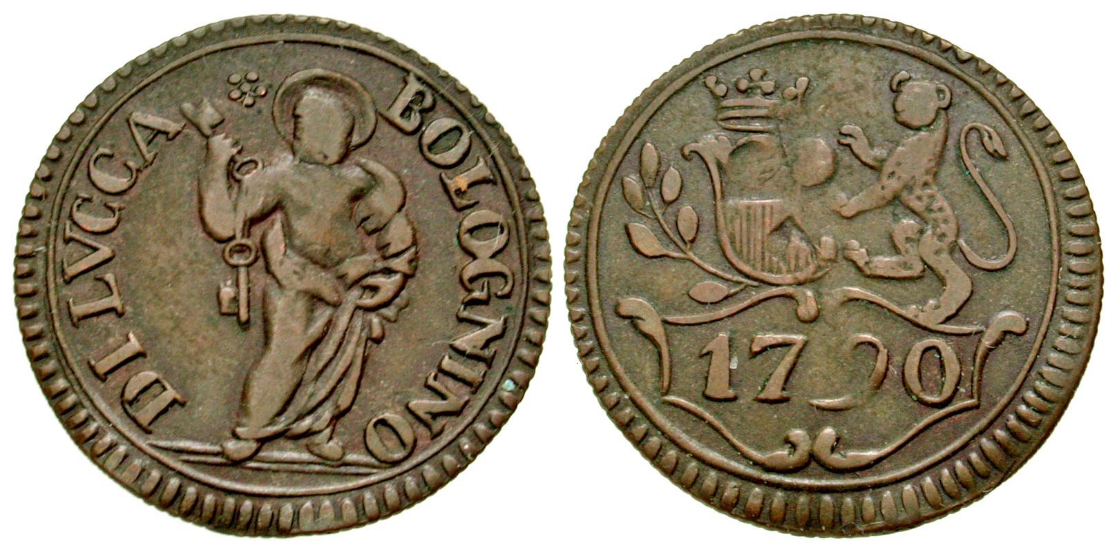 Italian States, Lucca. Republic. 1790. BI bolognino. 1790. - Agora Auctions