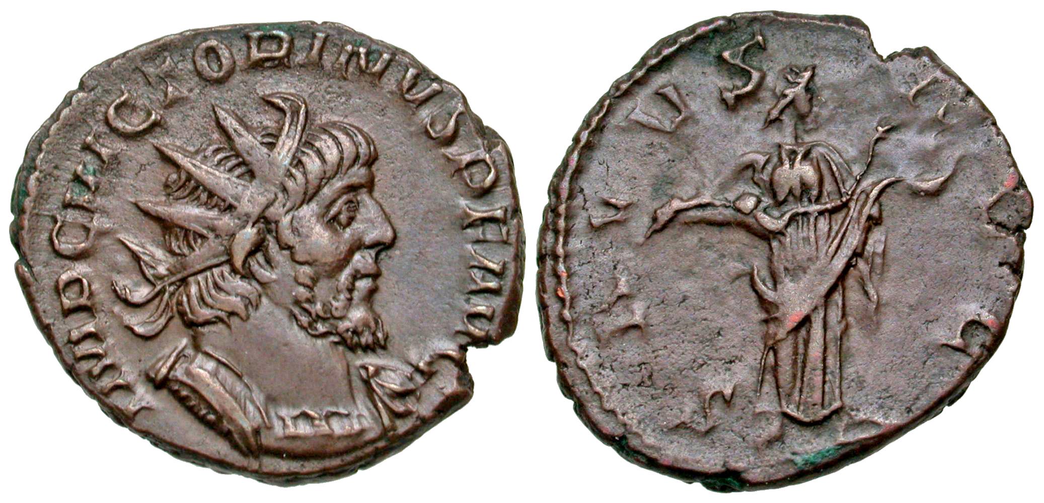 Victorinus. Romano-Gallic Emperor, A.D. 269-271. AE antoninianus ...
