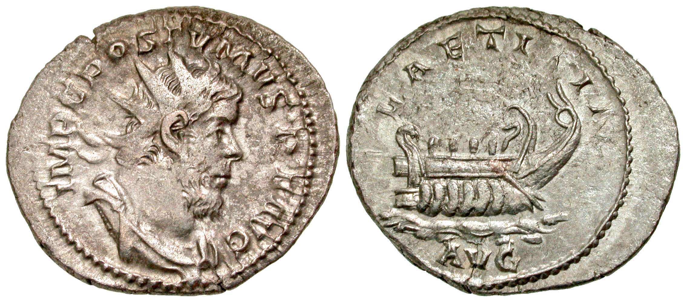 Postumus. Romano-Gallic Emperor, A.D. 260-269. AR antoninianus. Cologne ...