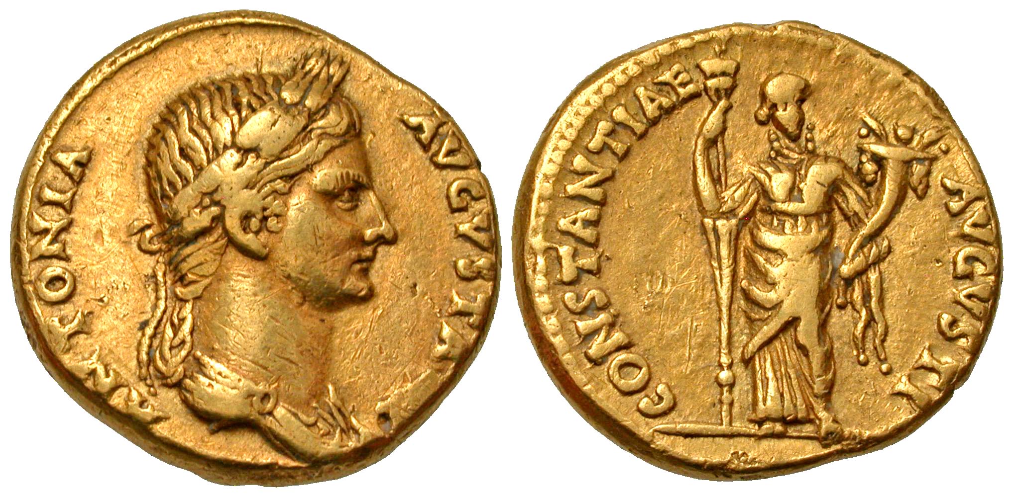 Antonia Minor. Augusta, A.D. 37 and 41. AV aureus. Postumous under ...