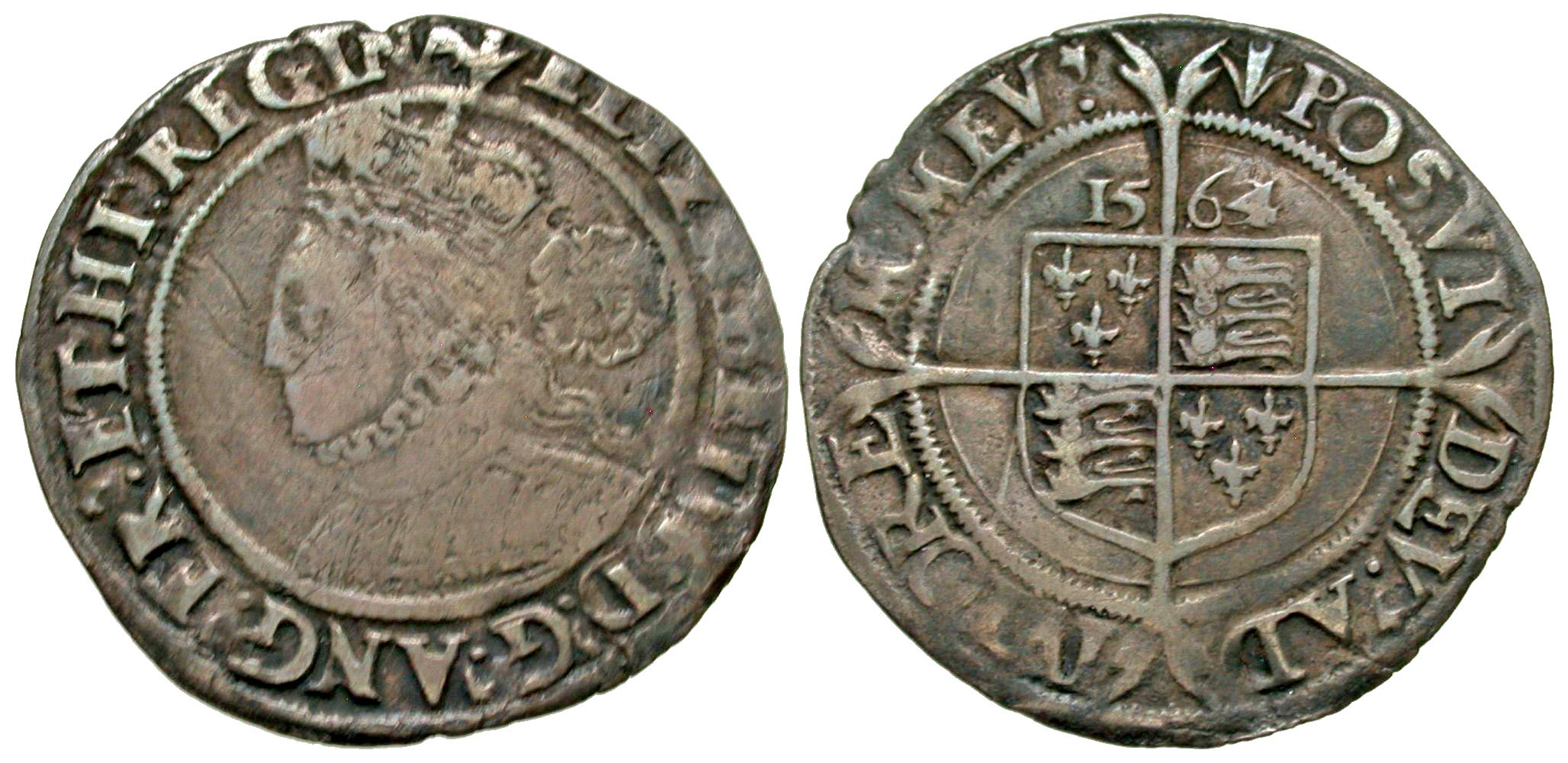 England. Elizabeth I. 1558-1603. AR sixpence. Bust type 3E (very large ...