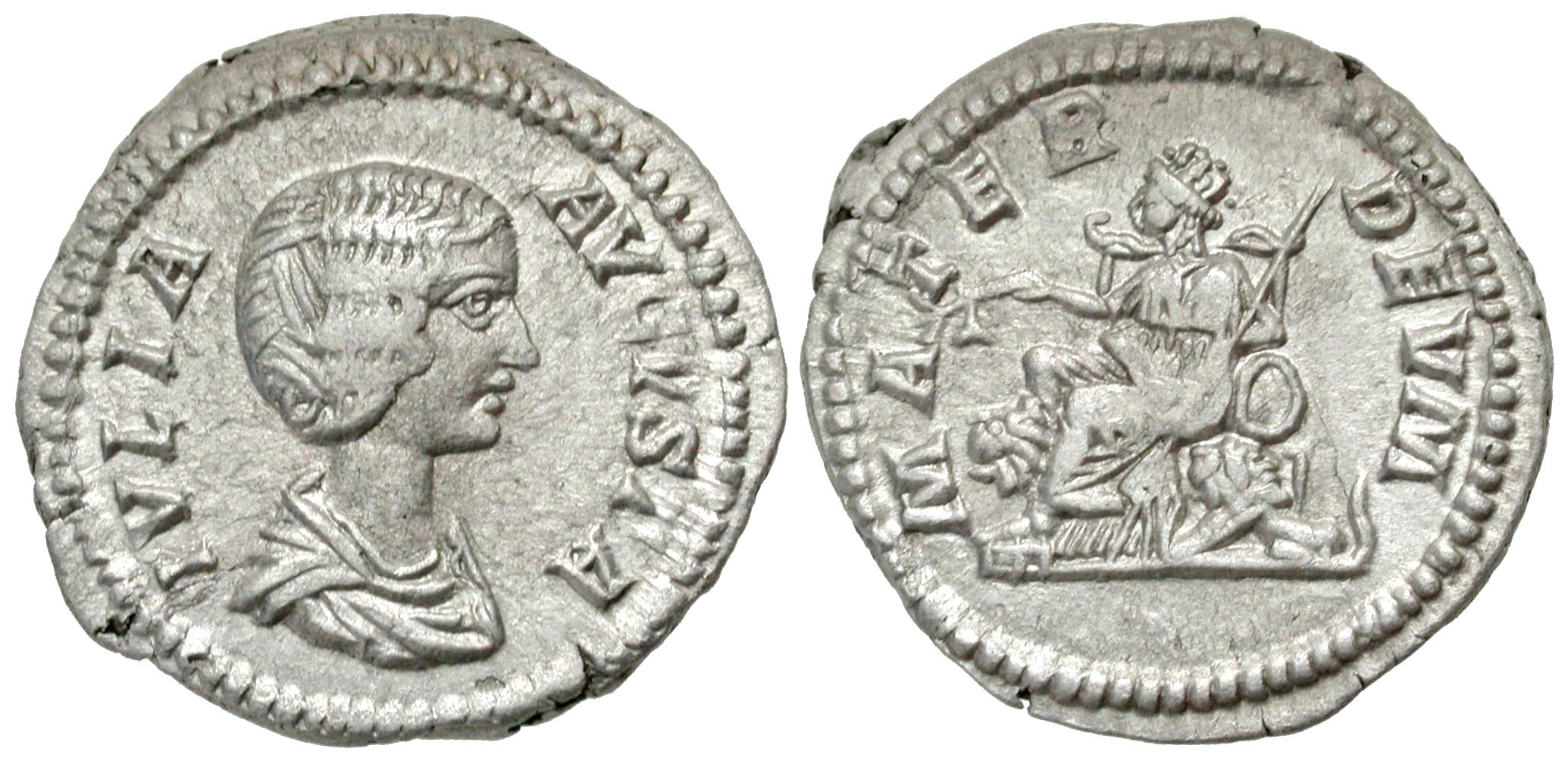 Julia Domna. Augusta, A.D. 193-217. AR denarius. Rome mint, struck A.D ...