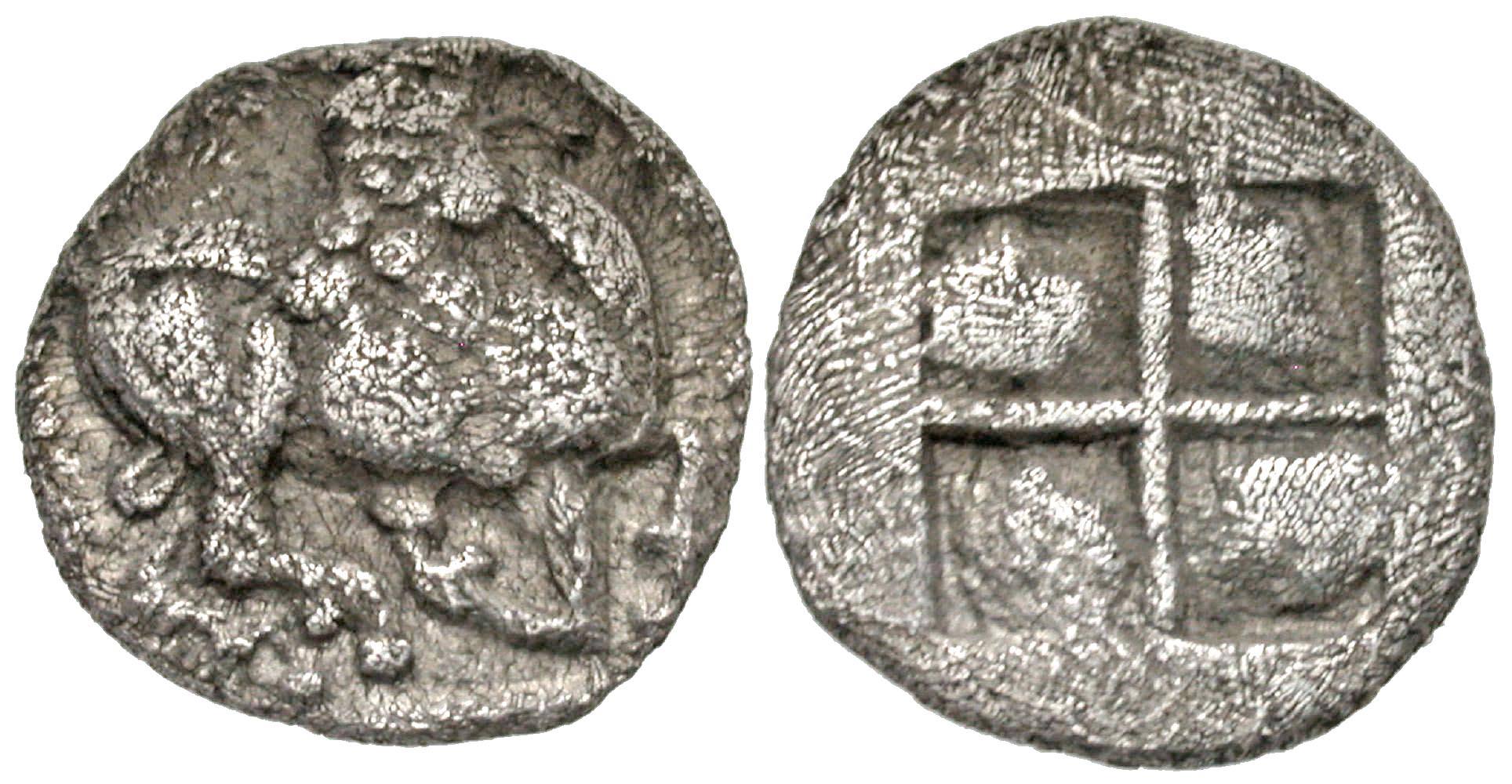 Thraco-Macedonian Tribes, Mygdones or Krestones. Ca. 485-470 B.C. AR ...