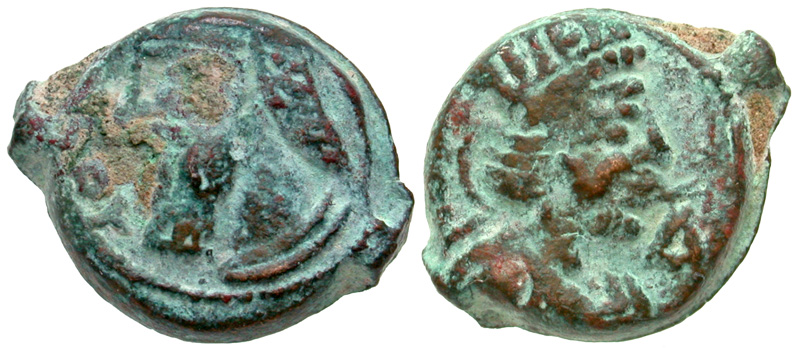 Parthian Kingdom. Vologases IV. Ca. A.D. 147-191. AE 17 Dichalkon ...