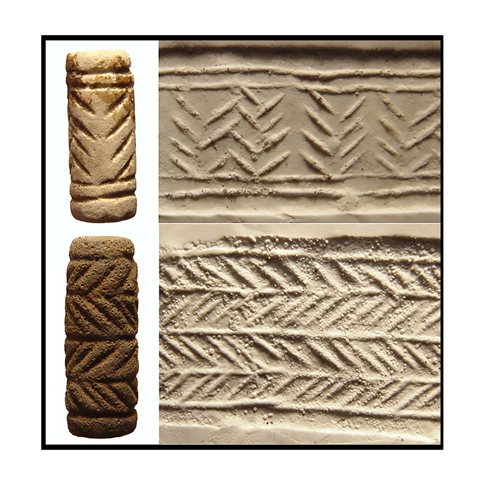 A pair of Iranian frit cylinder seals, ca. 1200-1000 B.C.. - Agora Auctions