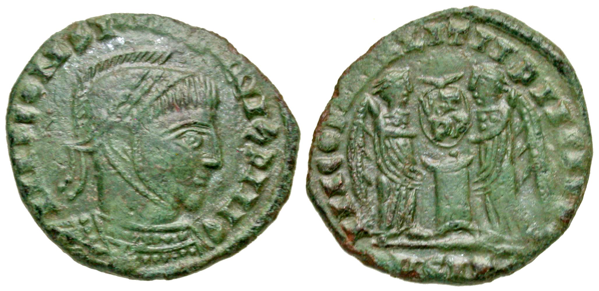 Constantinian period imitation. Ca. A.D. 320-335. AE follis. - Agora ...