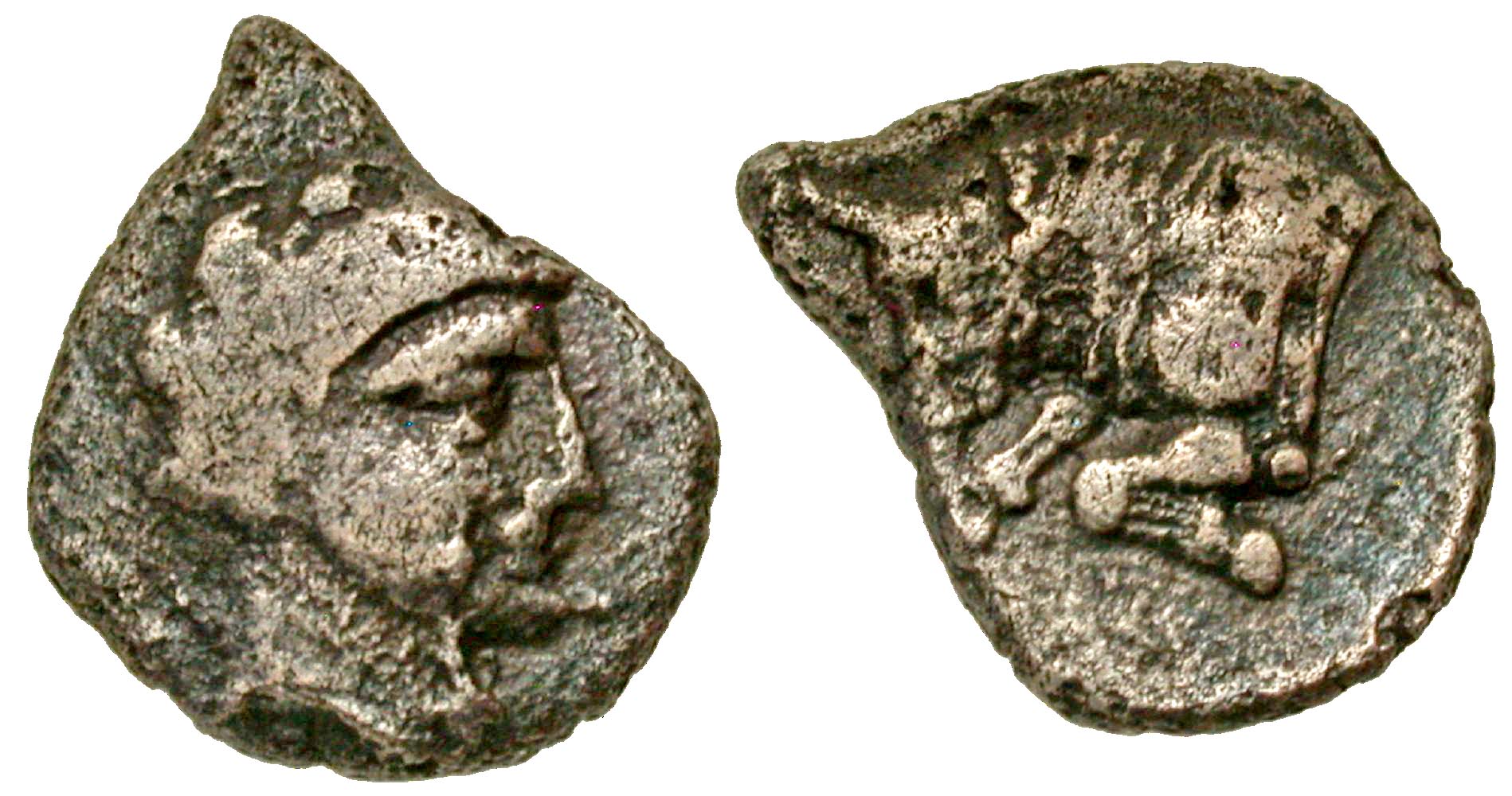 Carian Satraps. Hekatomnos. 392/1-377/6 B.C. AR diobol. Milesian ...