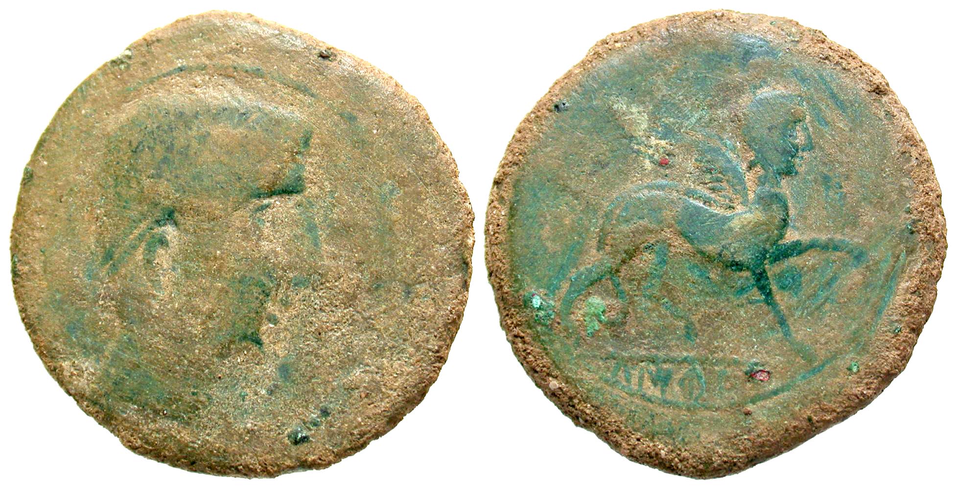 Iberia, Kastilo. Early 2nd century B.C. AE 31. From the Ibarra ...