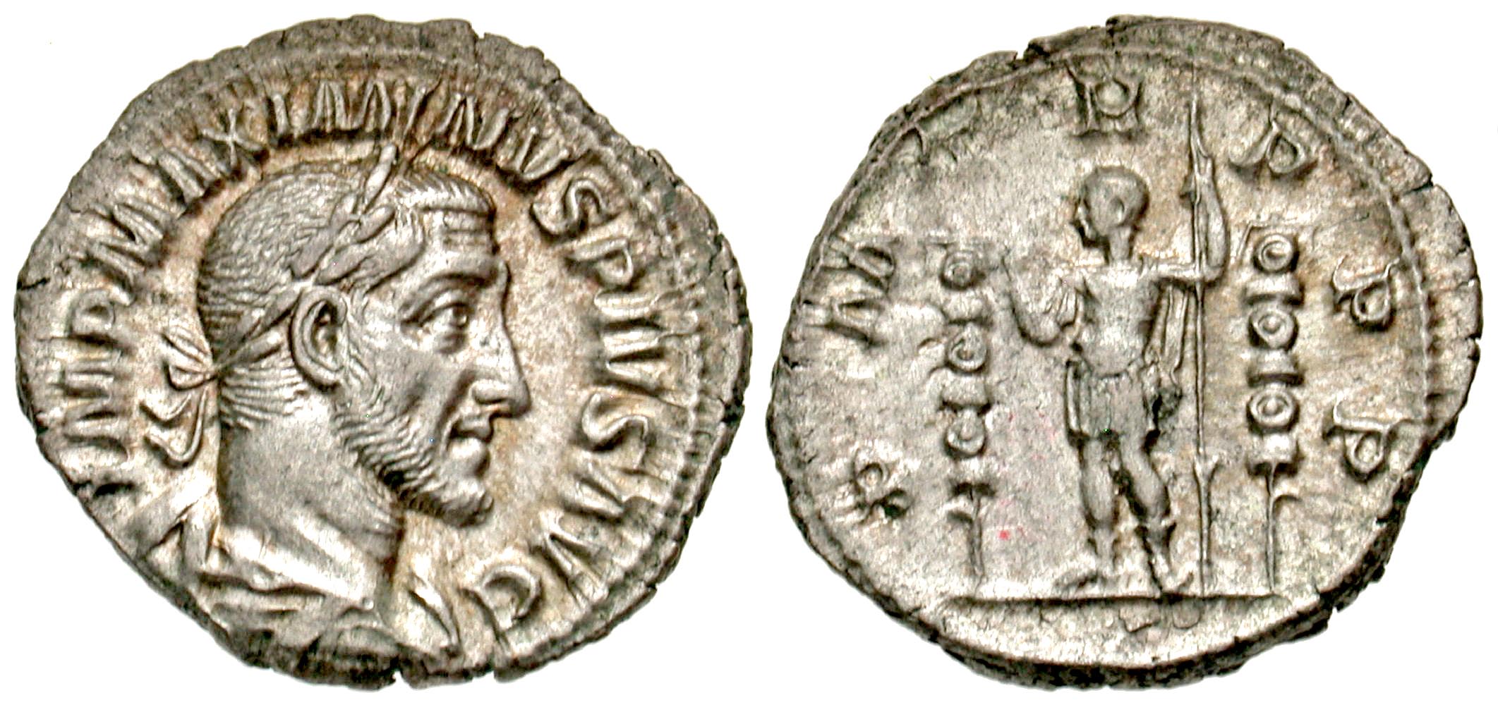 Maximinus I Thrax. A.D. 235-238. AR denarius. Rome mint, struck A.D ...