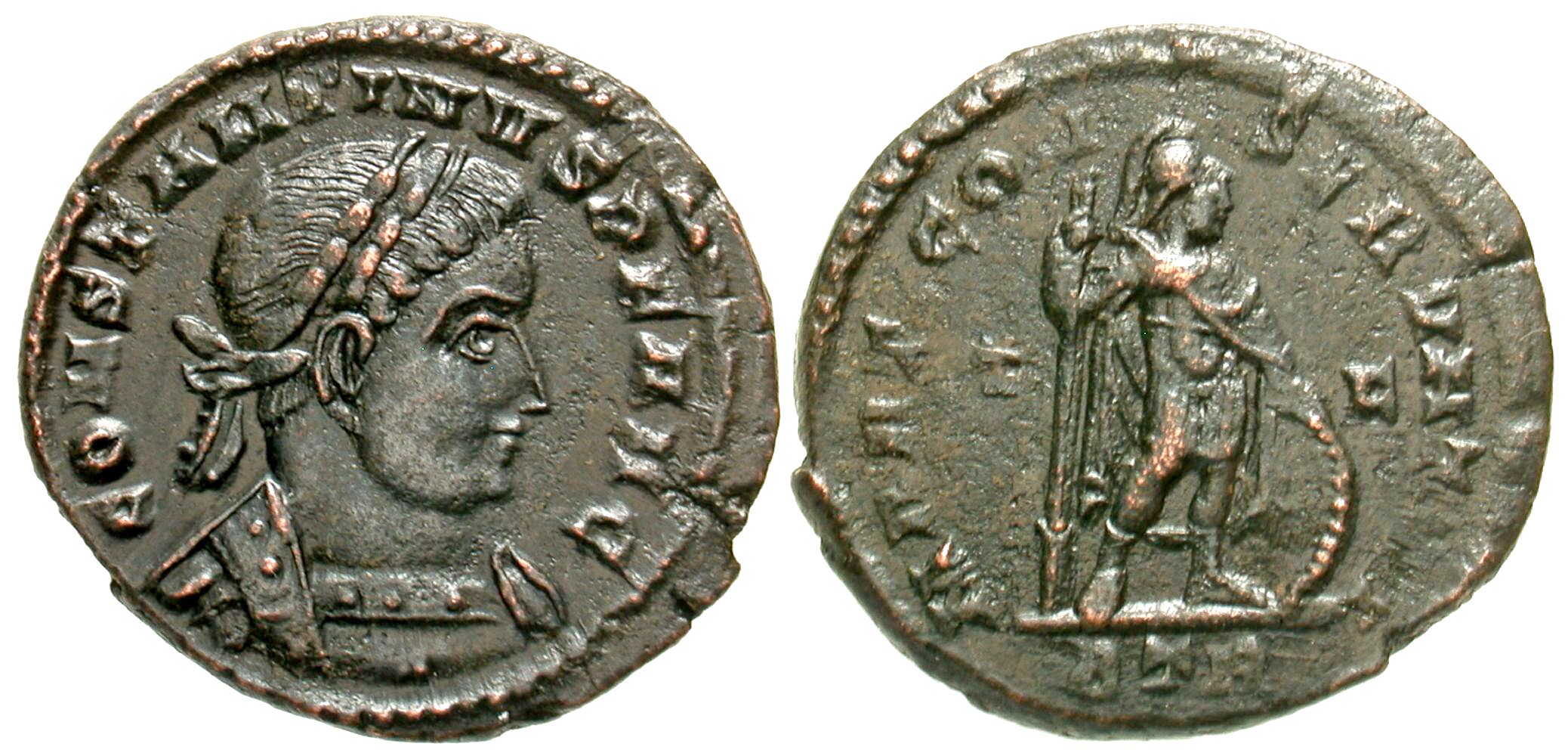 Constantine I. A.D. 307/10-337. BI follis. Trier mint, struck A.D. 316 ...