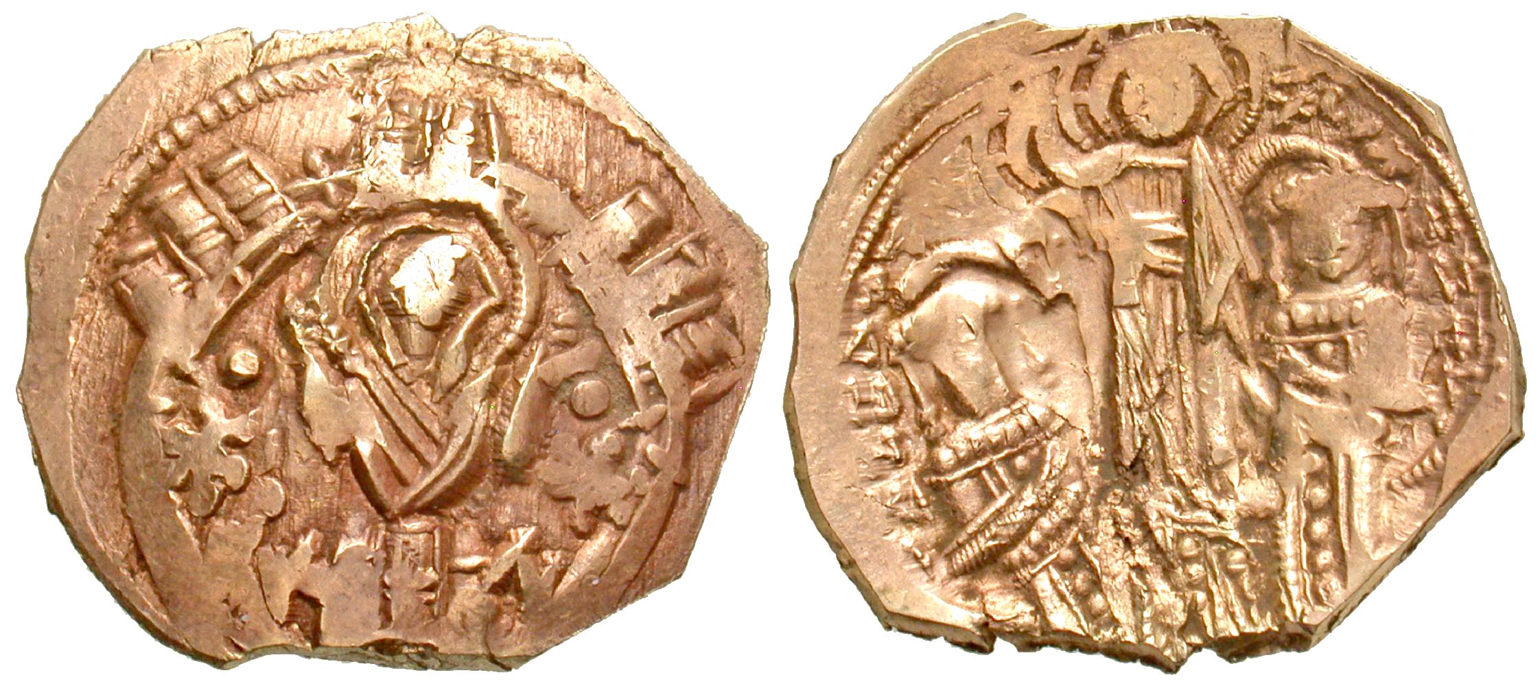 Andronicus II and Michael IX. 1295-1320. AV Hyperpyron Nomisma ...