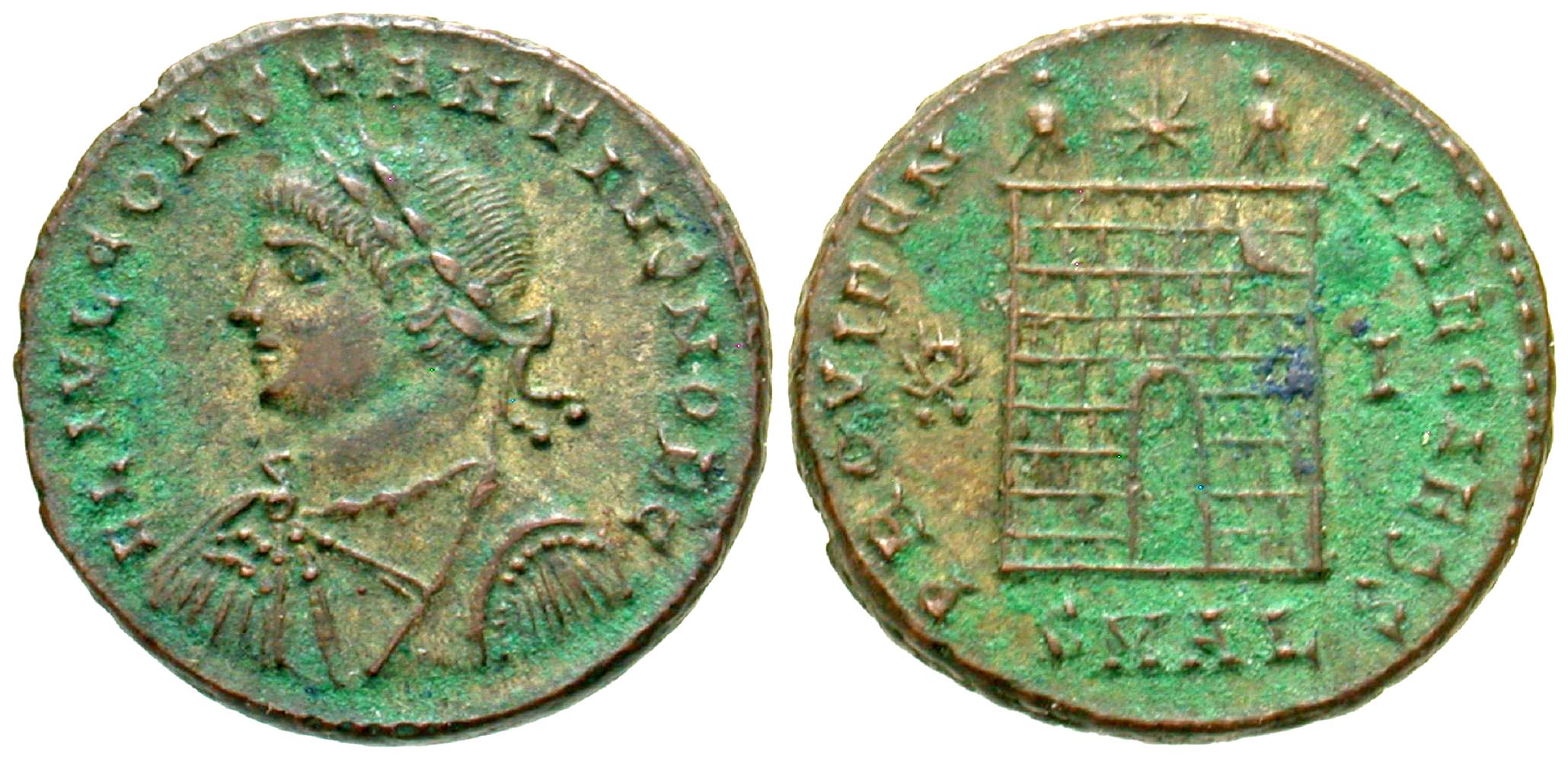 Constantius II. As Caesar, A.D. 324-337. AE follis. Alexandria mint ...