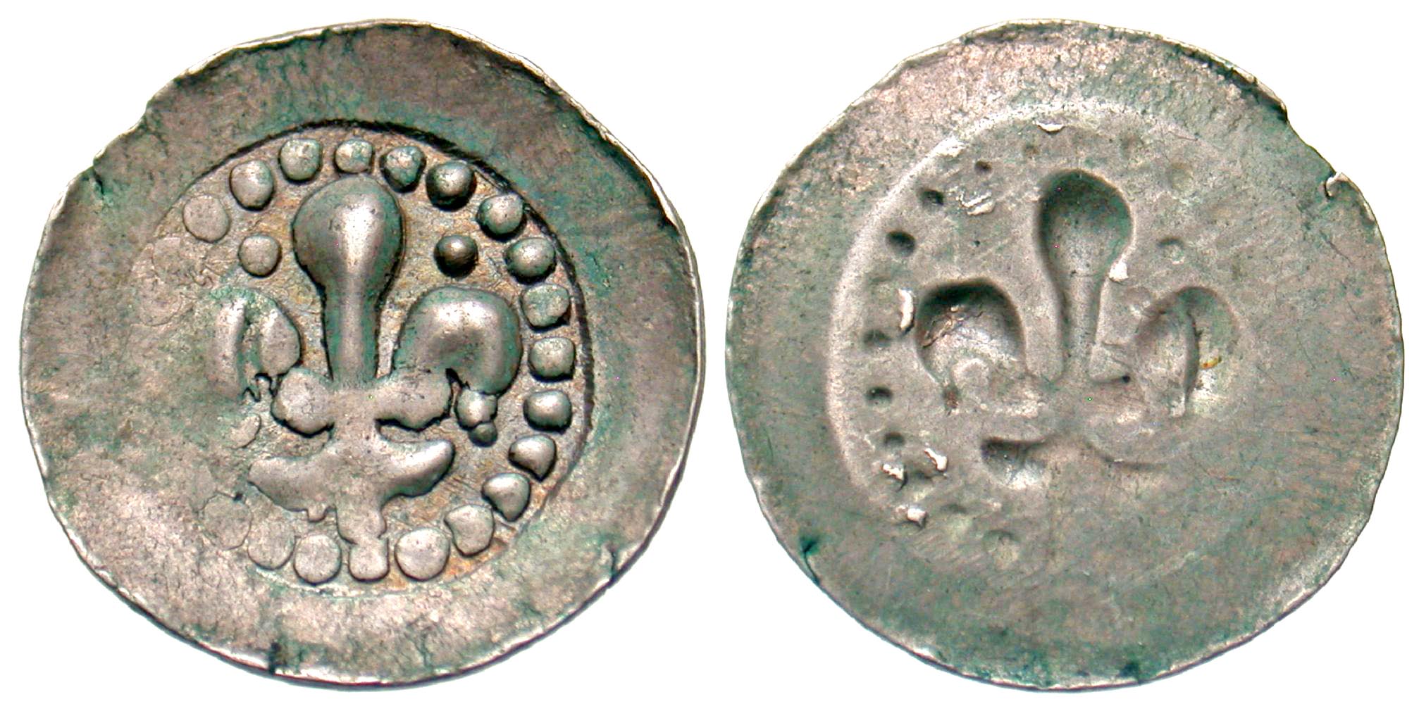 France, Provincial. Anonymous. 15th Century AR bracteate pfennig. Ex ...