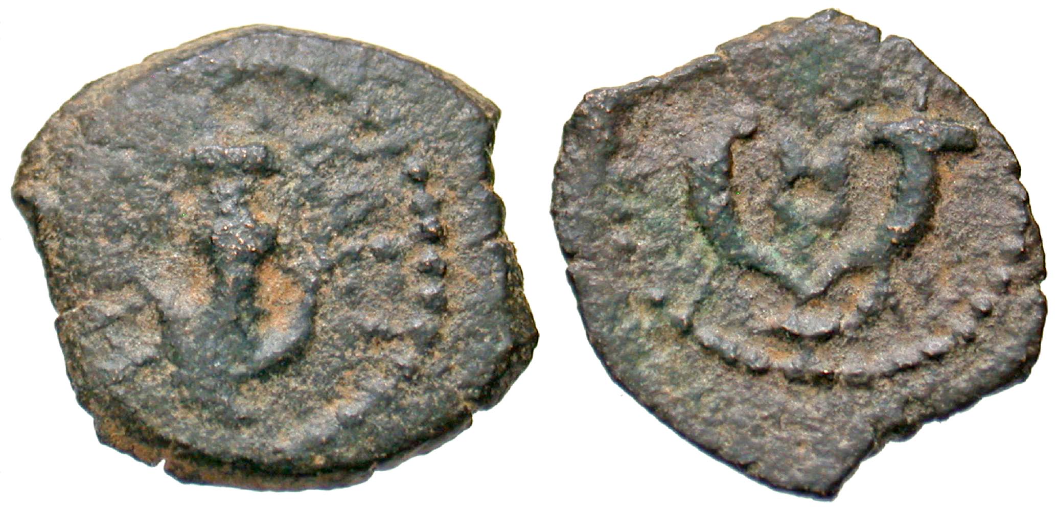 Judaea. Herod I. 40-4 B.C.E. AE prutah. Roman client-king issue ...