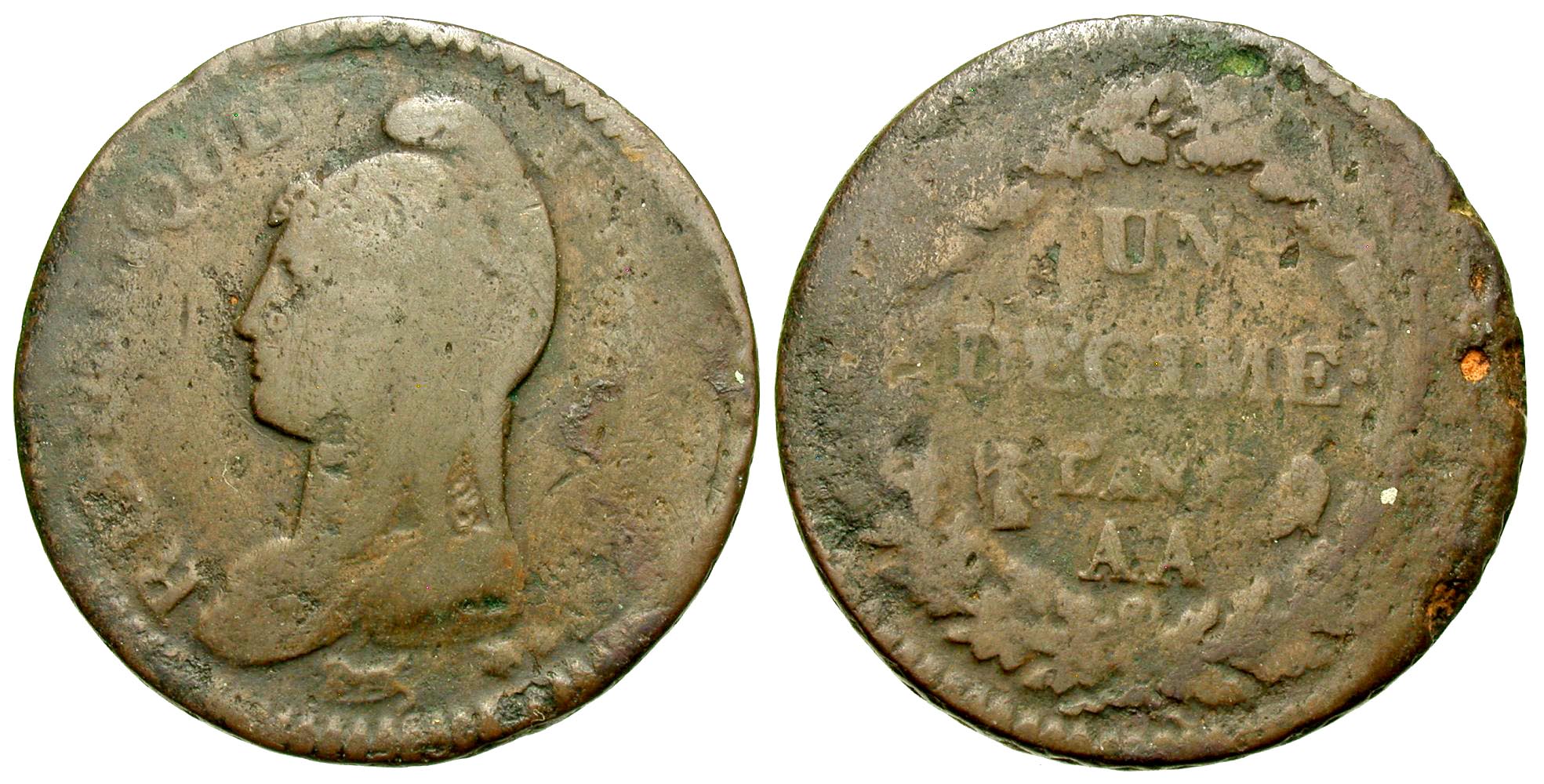 France, First Empire. 1799-1814. 1 decime. uncertain year. - Agora Auctions
