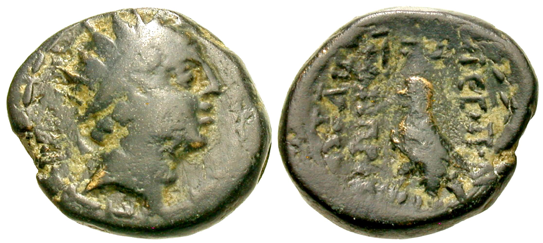 Seleukid Kingdom. Antiochos IV Epiphanes. 175-164 B.C. AE. Hierapolis on the Pyramos. From the ...