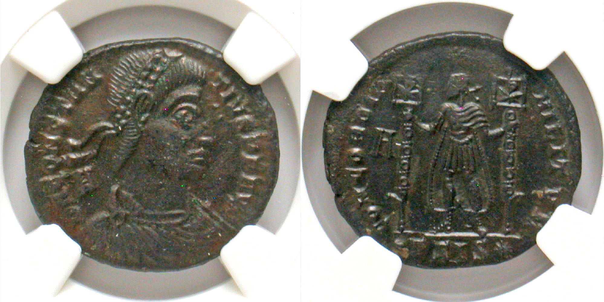 Constantius II. A.D. 337-361. AE centenionalis. Issue of Vetranio ...