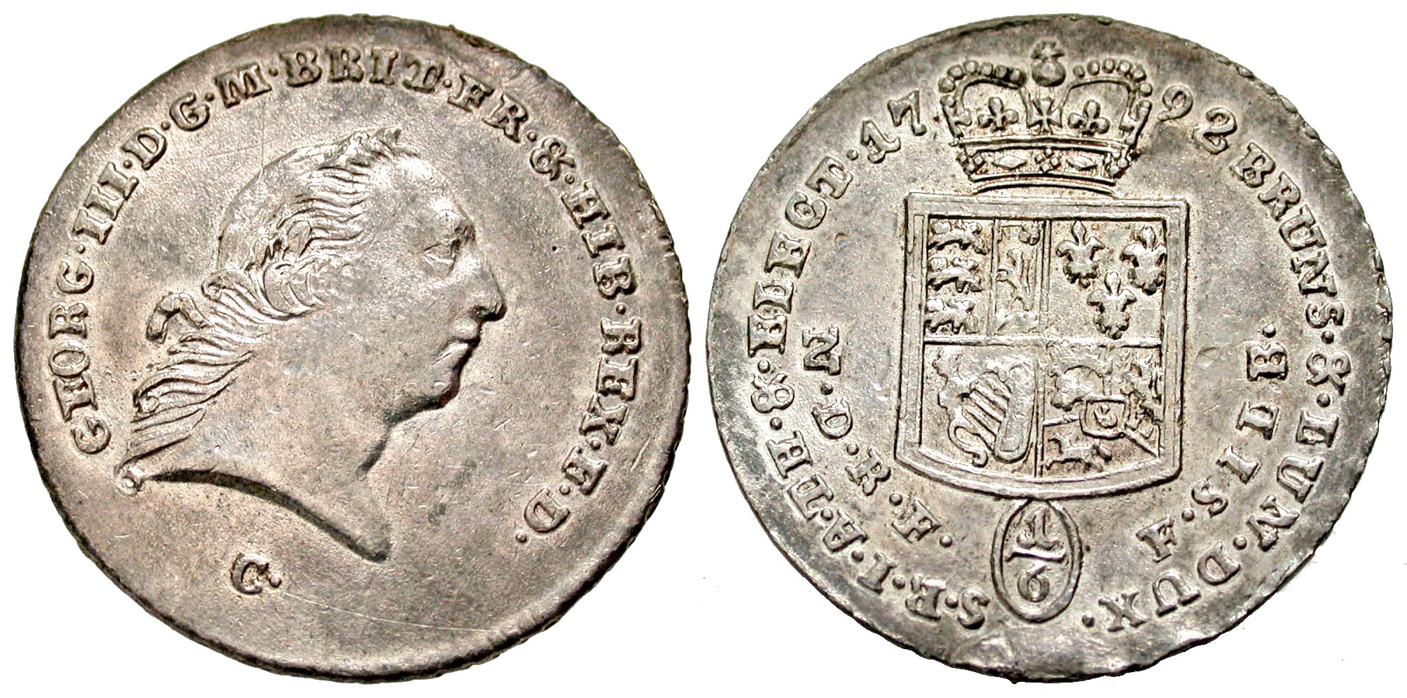 German States, Brunswick-Luneburg. George III of Great Britain. 1760 ...