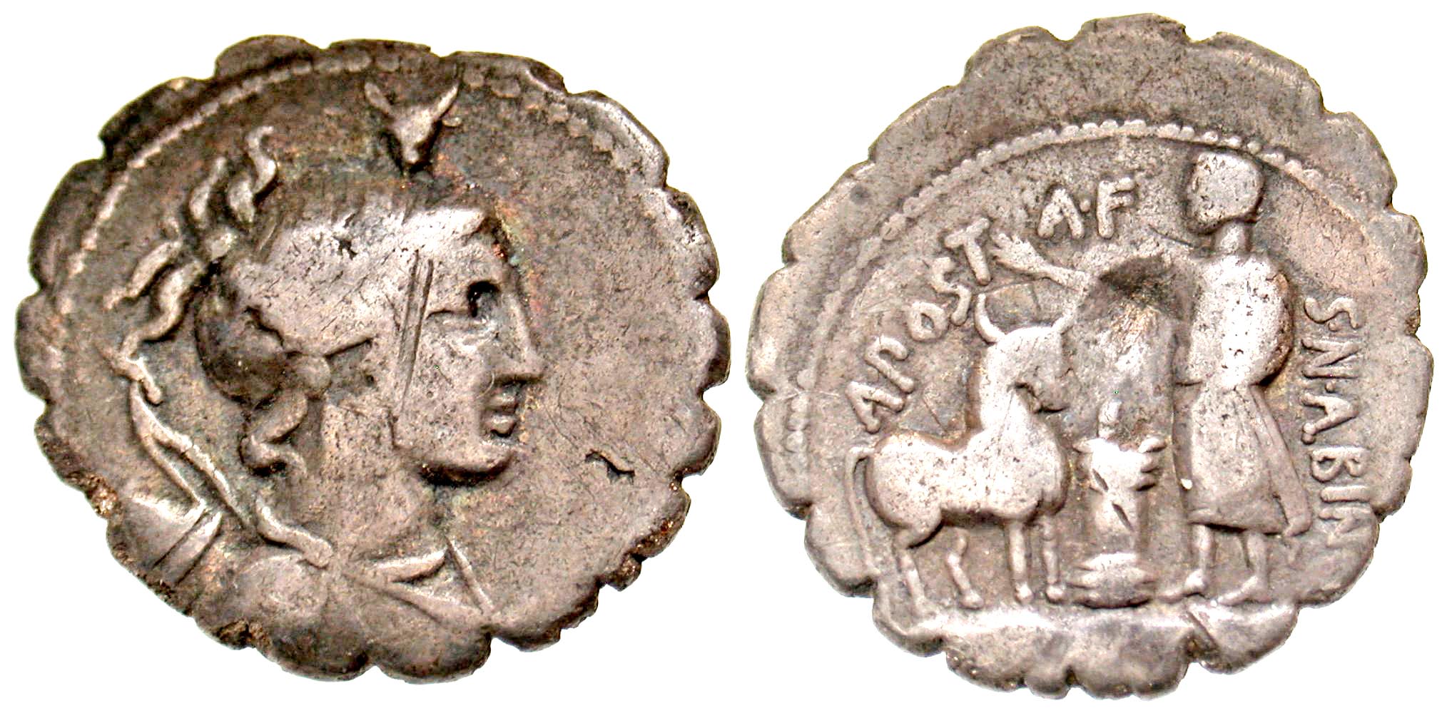 A. Postumius A.f. SP.n. Albinus. 81 B.C. AR denarius. "Denarius ...