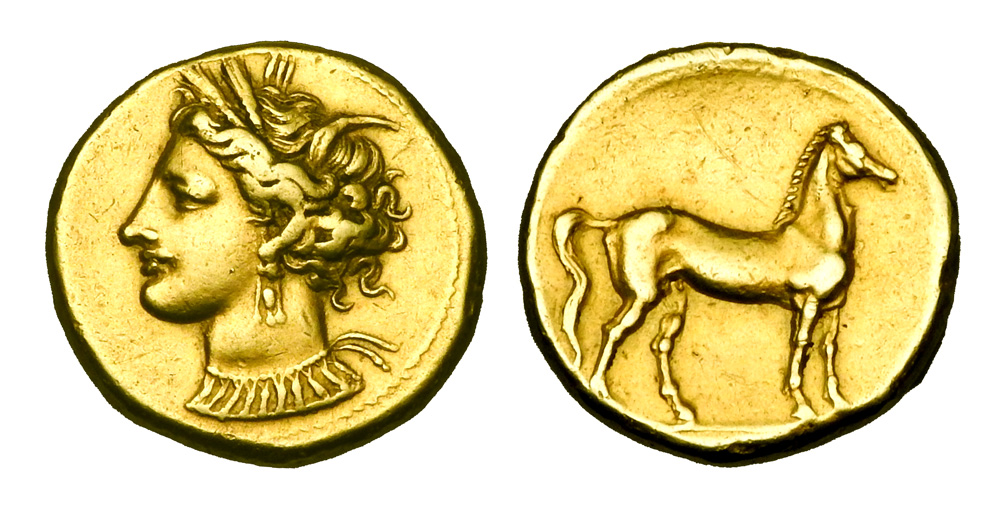 ZEUGITANIA, Carthage. 290-280 BC. Electrum Stater. Good gold content ...