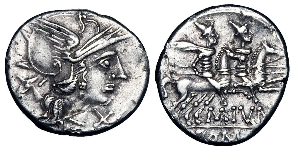 ROMAN REPUBLIC. M. Junius Silanus, 145 BC. AR Denarius. - Agora Auctions